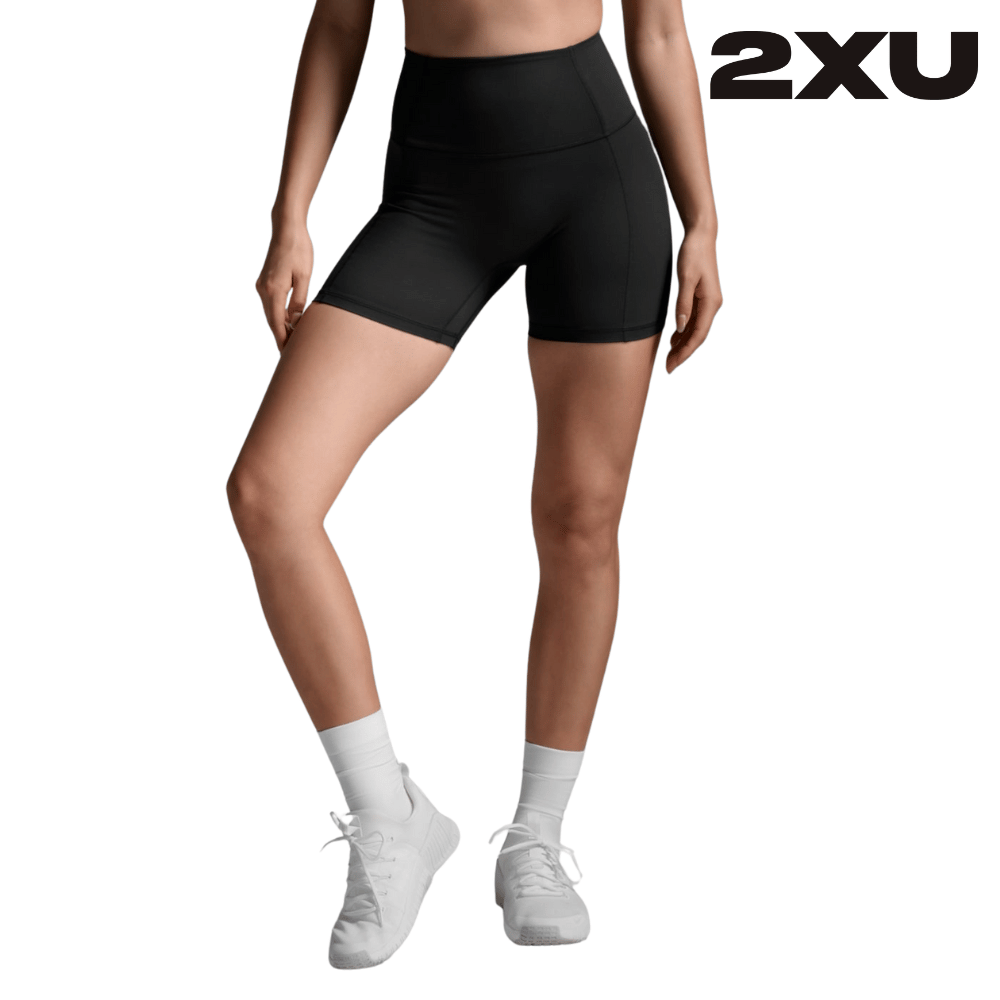 2XU Women Fluid Hi-Rise 5 Inch Shorts - Black / Black – Liv Activ